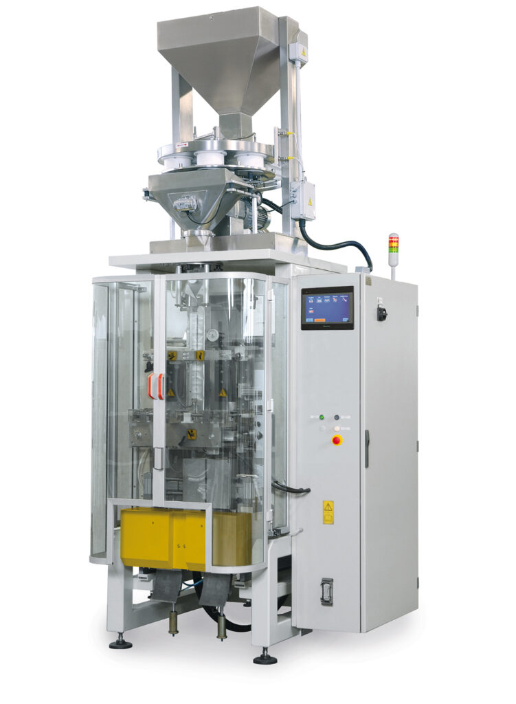 VOLUMETRIC CUP DOSER PACKAGING MACHINE FOR VACUUM BAGS - Dolzan Impianti
